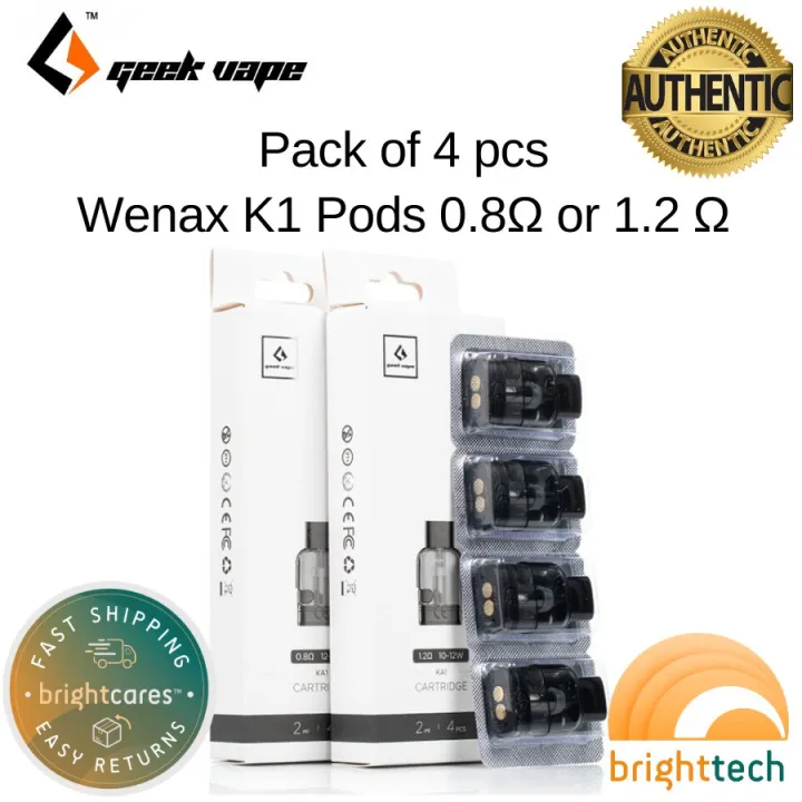 Geek Wenax K1 Pod Replacement 0.8 or 1.2 ohm Coil Occ Cartridge -Legit ...