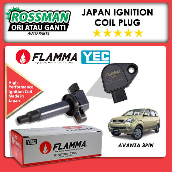 TOYOTA AVANZA 3PIN JAPAN FLAMMA YEC IGNITION COIL PLUG | Lazada