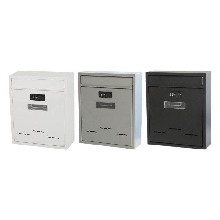 Large Wall Mount Mailbox Lockable Letterbox Post Letter External Mail ...