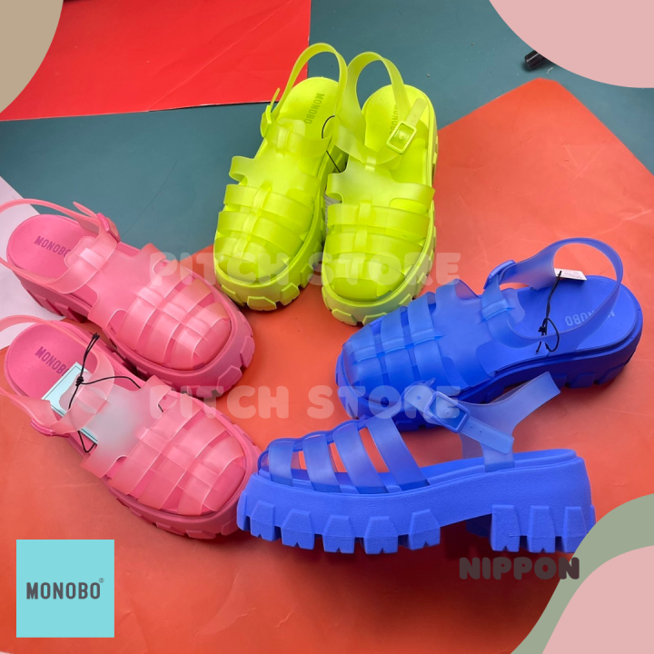 Monobo รองเท้ารัดข้อแฟชั่นเสริมส้น 1.5 นิ้ว รุ่น Nippon | Lazada.co.th