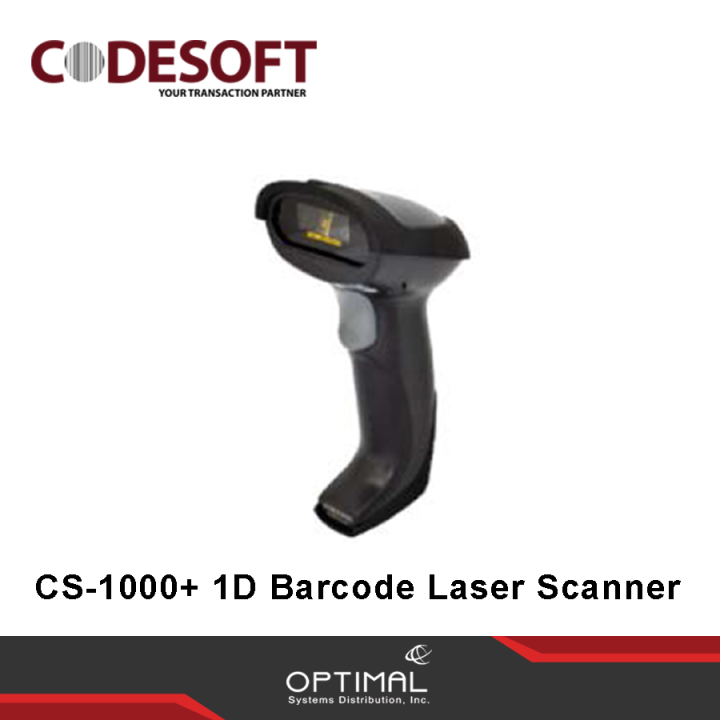 Codesoft CS-1000+ 1D Barcode Laser Scanner | Lazada PH