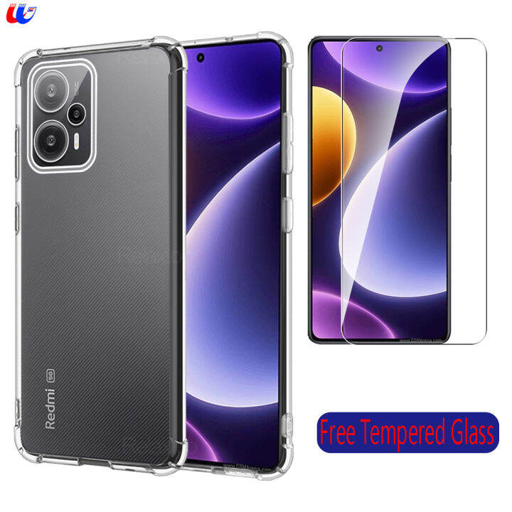 [Free Tempered Glass ] Anti-fall Clear Soft Cover For Xiaomi Redmi Note ...