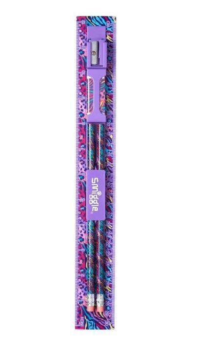 Smiggle Combo Ruler Stationery Set - Purple | Lazada PH