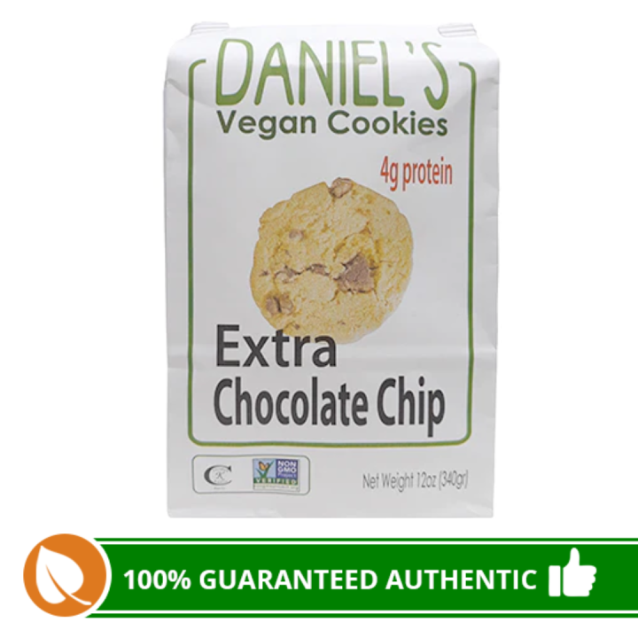 St. Amour Daniel's Vegan Cookies Chocolate Chip + Extra Chocolate Chips with Protein 340g ...