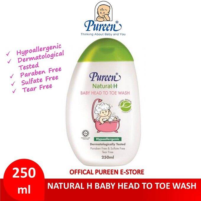Pureen Natural-H Baby Bath / Shampoo / Head To Toe Wash 250ml | Lazada ...