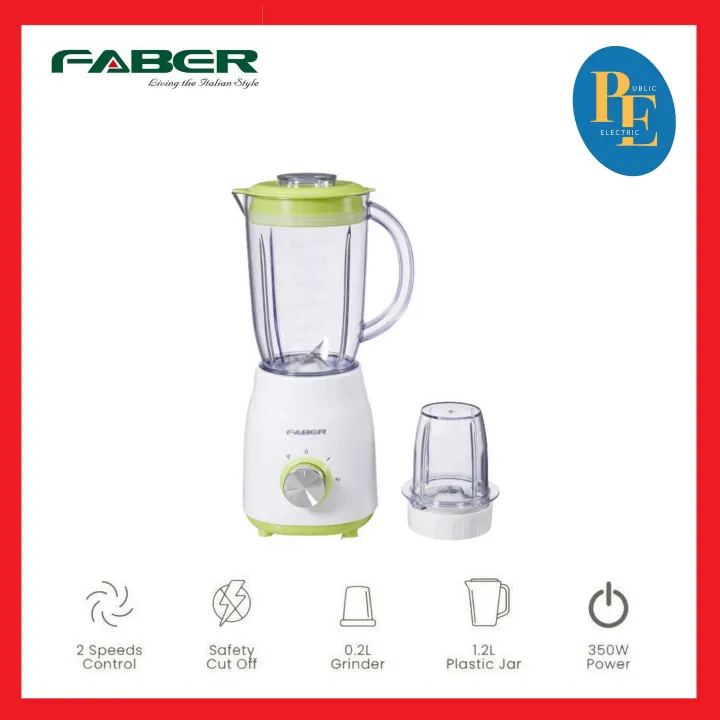 Faber 1.2L Plastic Jar & 0.2L Grinder Food Blender - FBG BLENDY P1211 | Lazada