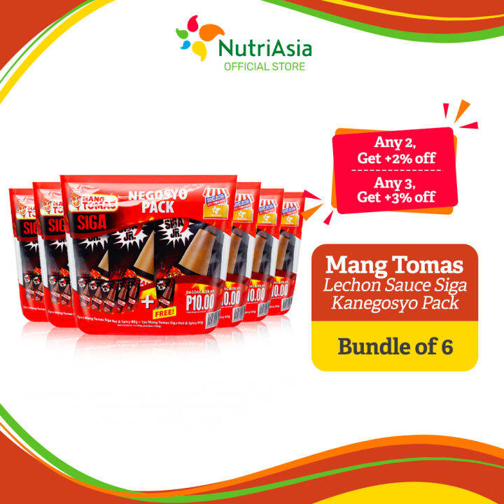 Mang Tomas Lechon Sauce Siga 80g 5+1 Suking Kanegosyo Pack Bundle of 6 ...