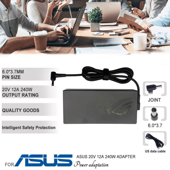 20V 12A 240W 6.0 x 3.7mm AC Adapter Laptop Charger for Asus ROG 15 ...