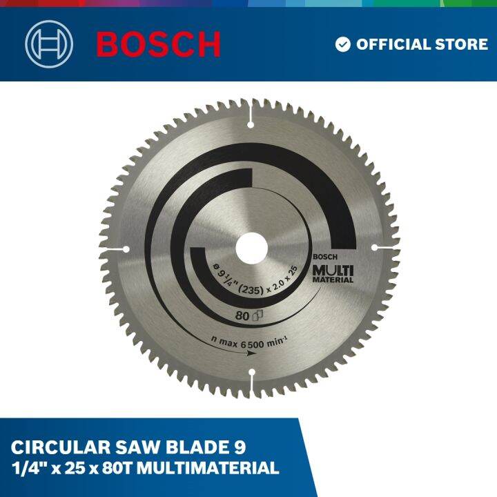 Bosch Multi Material Circular Saw Blade (9 1/4" x 25 x 80T) - Tools ...