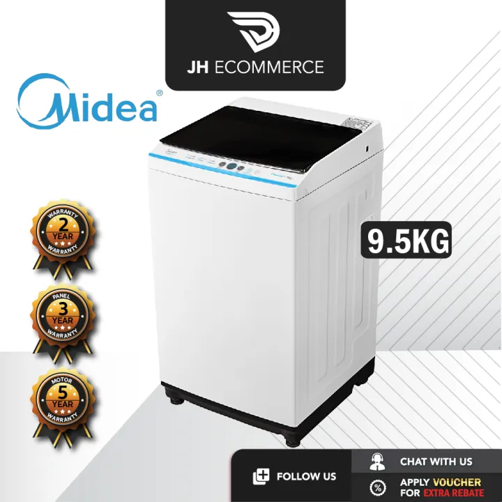 Midea 9.5KG Fully Auto Washing Machine MA100W95/WK/E | Washer | Mesin Basuh | Lazada