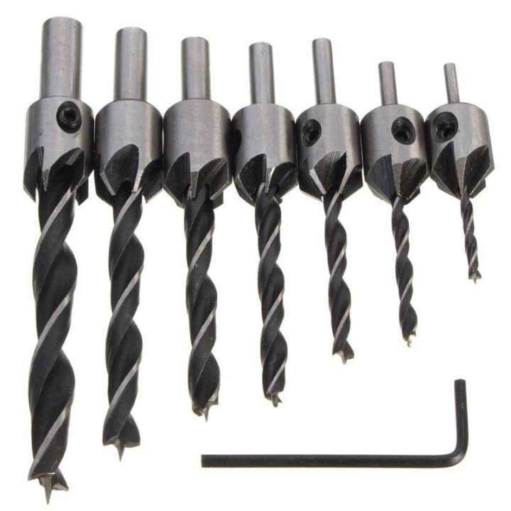 Chamfer Countersink SET 7 Pcs Mata Bor Kayu Counter Sink JUMBO Lubang ...