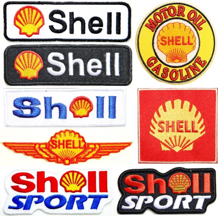 🔥 Shell Oil 🔥 เชลล์ โลโก้ อาร์ม ปัก สติกเกอร์ ตัวรีด ตัวรีดติดเสื้อ ตก ...