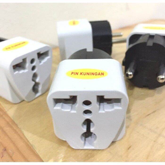 Kepala Colokan Steker Adapter Stop Kontak Cabang 3 Pin Kuningan MURAH ...