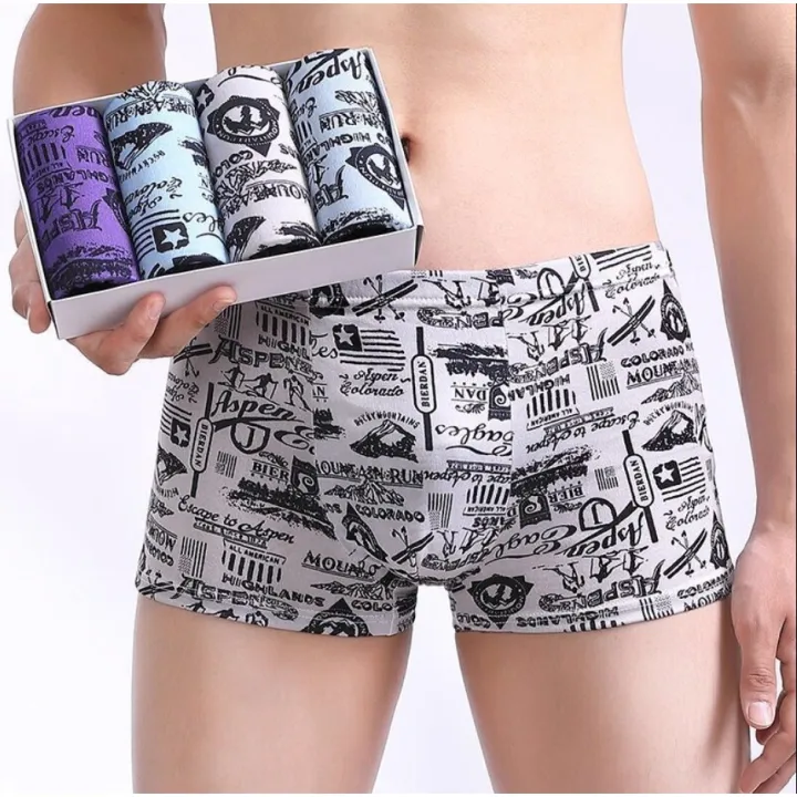 Large-4XL 4in1 Cotton Ice Silk Boxer Brief for Men | Underwear For Men ...