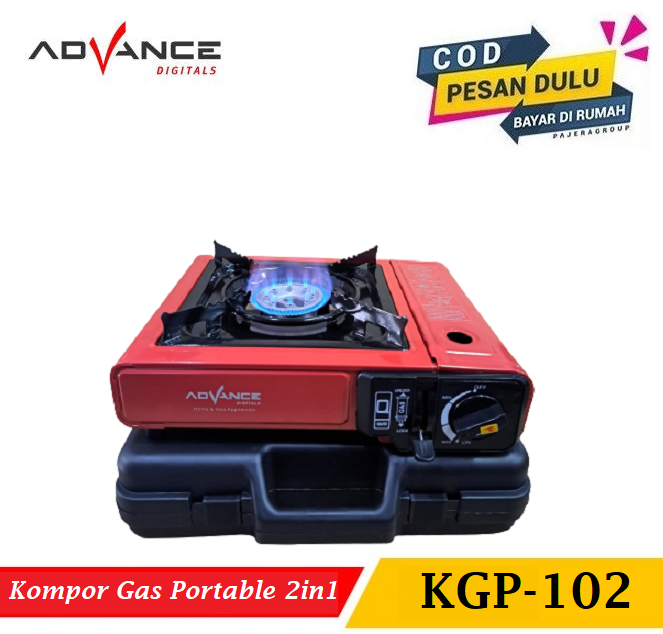 Kompor Gas Portable Advance KGP-102 2in1 Bisa Gas Kaleng & LPG Original ...
