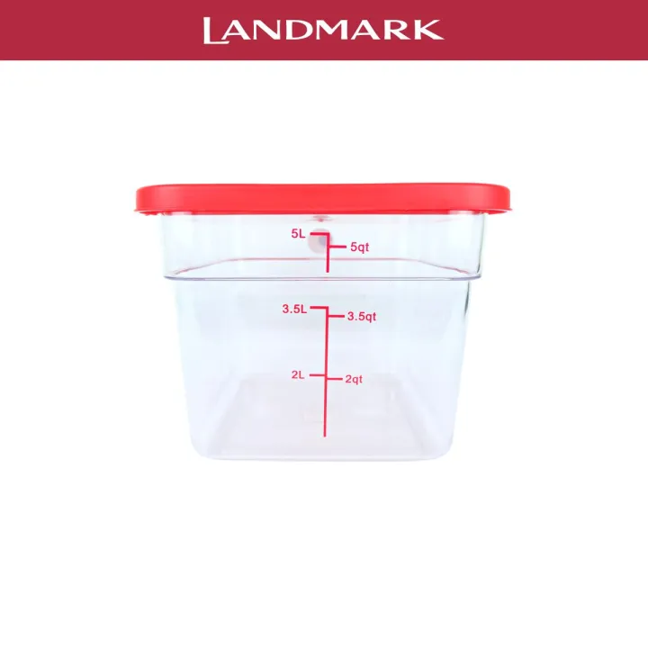 Landmark Polycarbonate Food Storage With Red Lid | Lazada PH