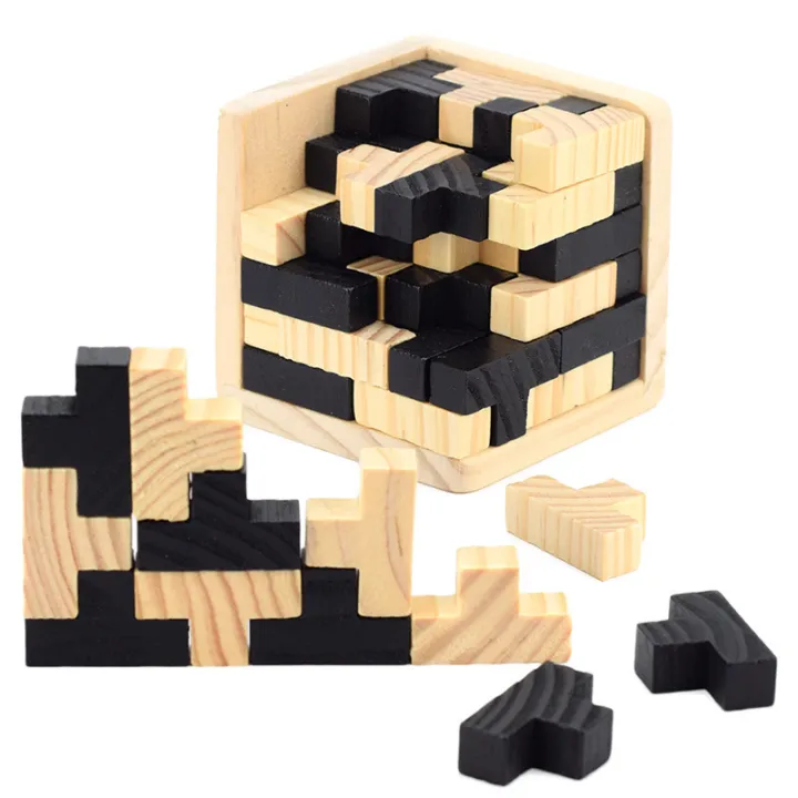 【Free Gift】1PCS Wooden Luban Lock Kongming Lock Building Blocks Rubik's ...