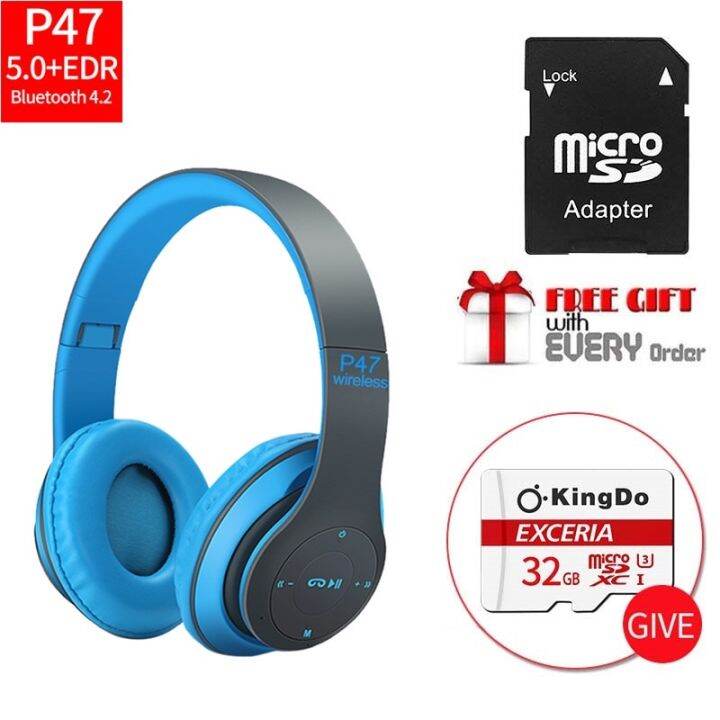【In Stock COD】Stereo Sports Headset Bluetooth Headset P47 Wireless ...