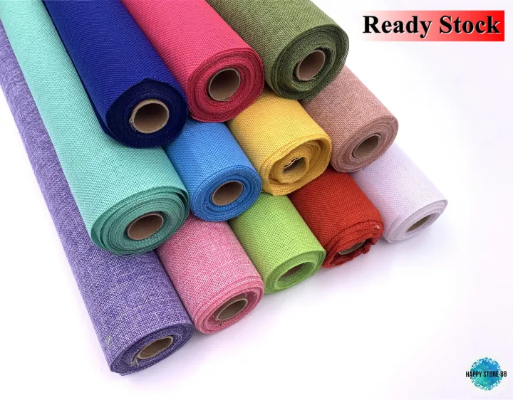 48 x 450cm (5yards) Kain Guni / Kain Rami / Burlap Fabric / Jute Fabric ...