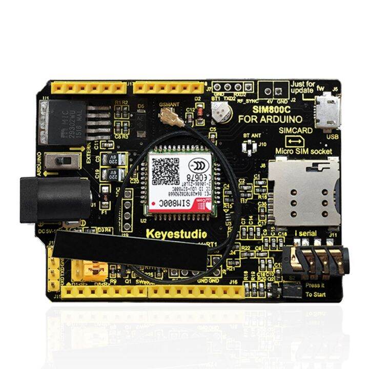 Keyestudio SIM800C Shield GPRS GSM With Antenna for Arduino Mega 2560 ...