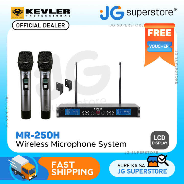 KEVLER MR-250H Dual UHF Wireless Microphone with 200 Max Frequencies ...