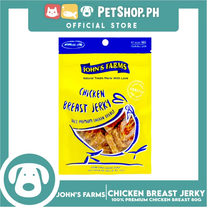 John's Farms Dog Food, High Protein For Dogs Of All Sizes, Resealable Zipper 80g (Chicken Breast ...