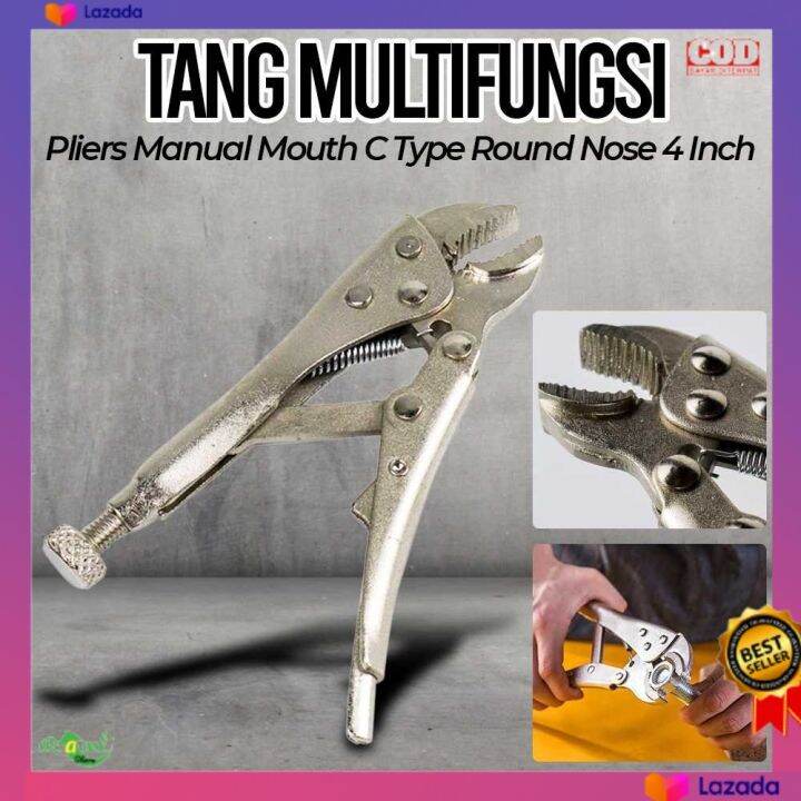 Tang Multifungsi Pliers Manual Mouth C Type Round Nose 4 Inch / Tang ...