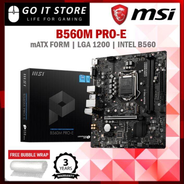MSI B560M Pro-E Micro ATX LGA1200 Motherboard | Lazada