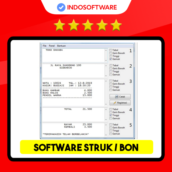 SOFTWARE PEMBUAT STRUK BON NOTE NOTA KASIR SEMUA USAHA TOKO PPOB ...