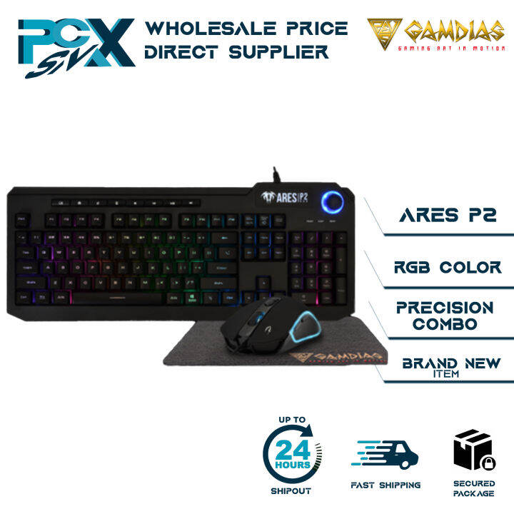 Gamdias ARES P2 3-IN-1 RGB Keyboard Mouse COMBO | Lazada PH