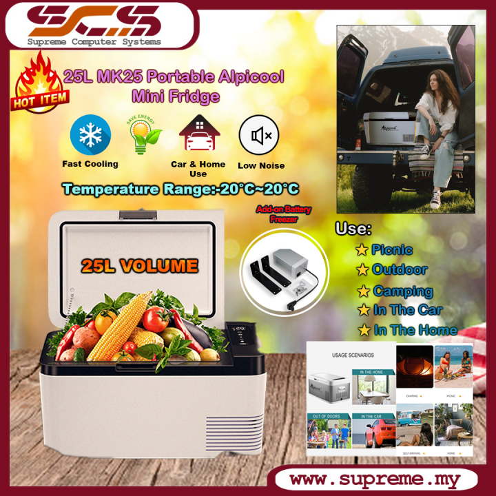 MK25 12V 24V Compressor Alpicool Mini Fridge Refrigerator and Chiller 25L/Mini Freezer/Portable ...