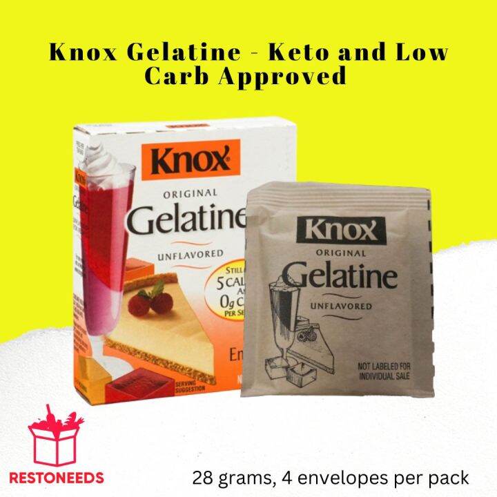 Knox Gelatine - Keto and Low Carb Approved 28 grams, 4 envelopes per ...