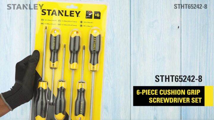 [SitiDIY] Stanley 6 Pcs Grip Screwdriver Set | Set Pemutar Skru ...