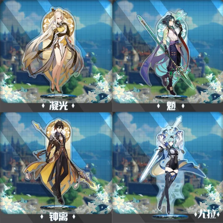 Game Genshin Impact New Eula Action Figure Ganyu Albedo Xiao Stand ...