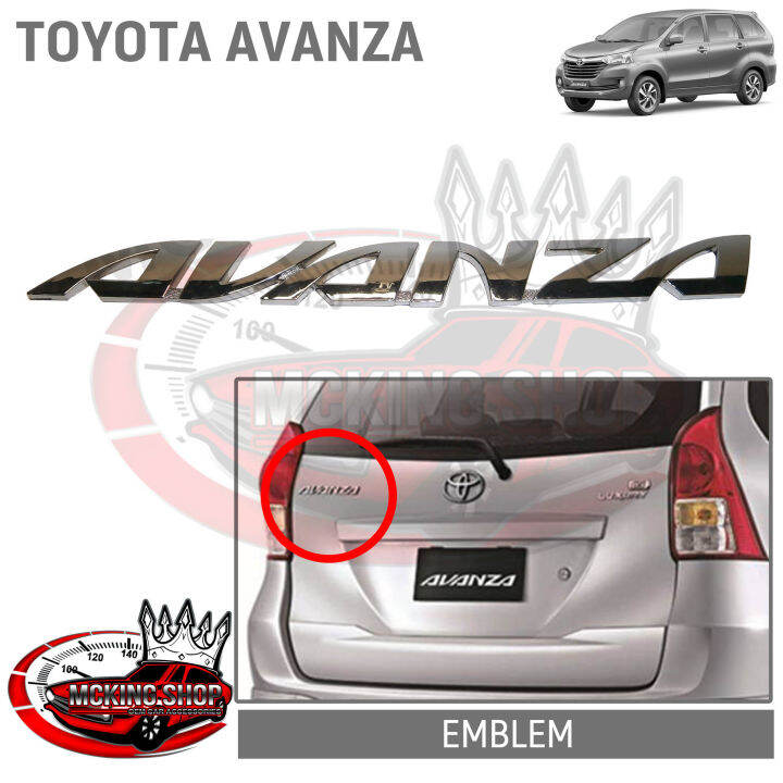 AVANZA Word Rear Trunk Emblem Badge for Toyota Avanza (Chrome) | Lazada PH
