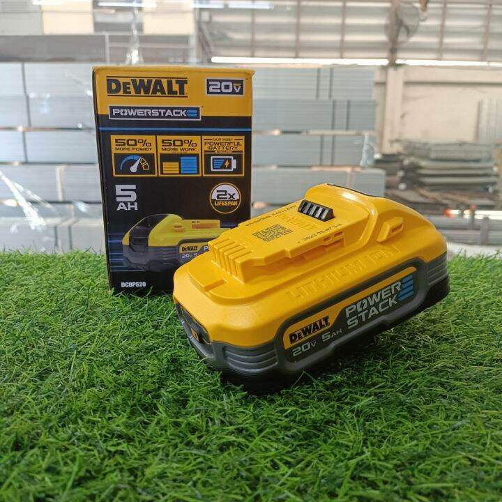 Dewalt แบตเตอรี่ Powerstack 20V. 5Ah DCB520-B1 | Lazada.co.th
