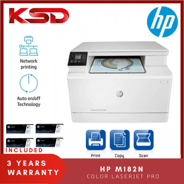 HP Color LaserJet Pro MFP M182n PRINTER /HP M182N PRINTER . C/W HP ...