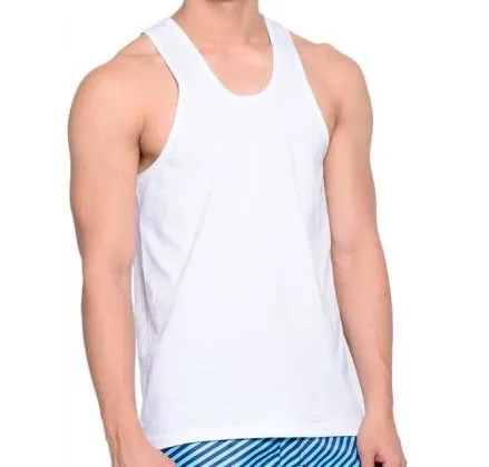 Original Comfortable innerwear White and Black Cotton Sando for Adult ...