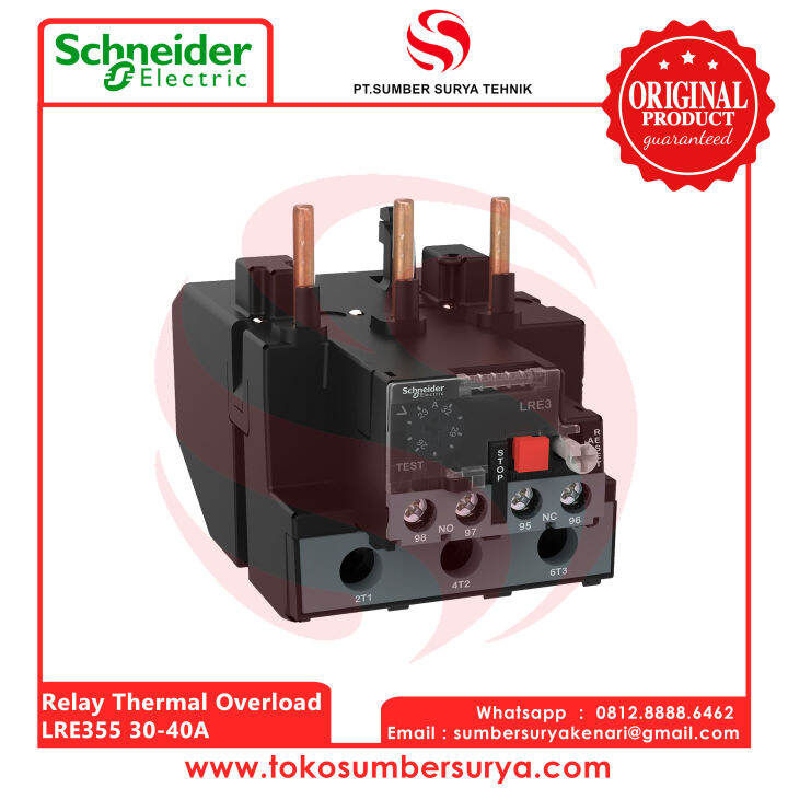 Relay thermal overload 30-40A Saklar Listrik ON OFF LRE355 SNI Asli Ori ...