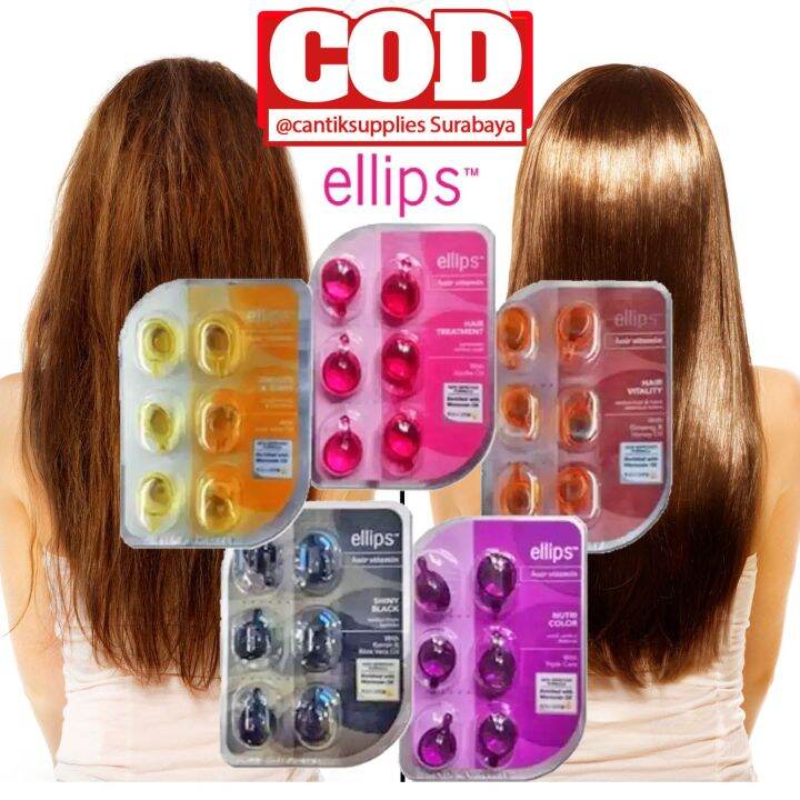 ELLIPS HAIR VITAMIN SACHET ISI 6 CAPS / VITAMIN RAMBUT / ELIPS | Lazada ...