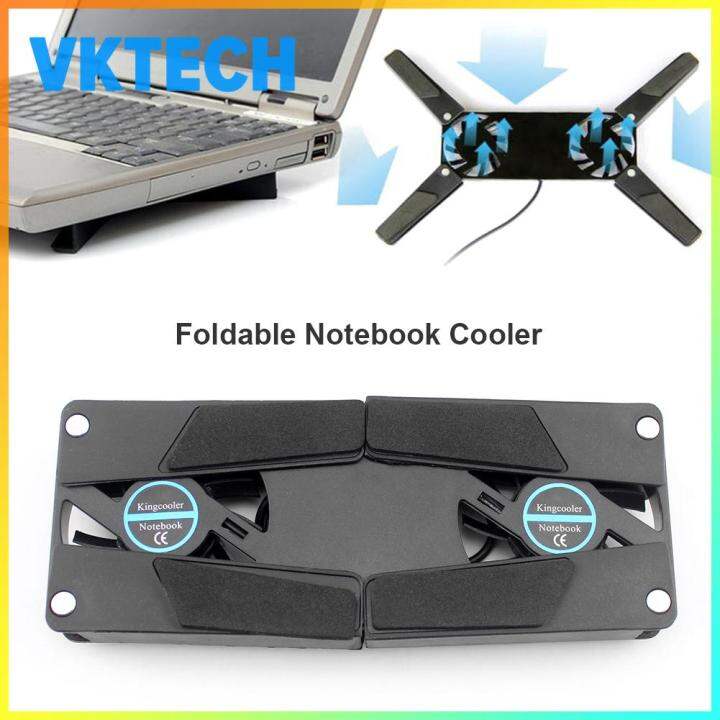 Laptop Cooler with 2 Fans USB Powered Foldable Cooling Pad for Notebook ...