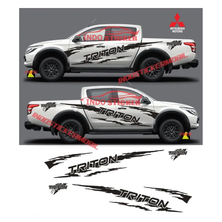 STICKER STIKER MOBIL TRITON STICKER STIKER MOBIL ITSUBISHI TRITON SIDE ...