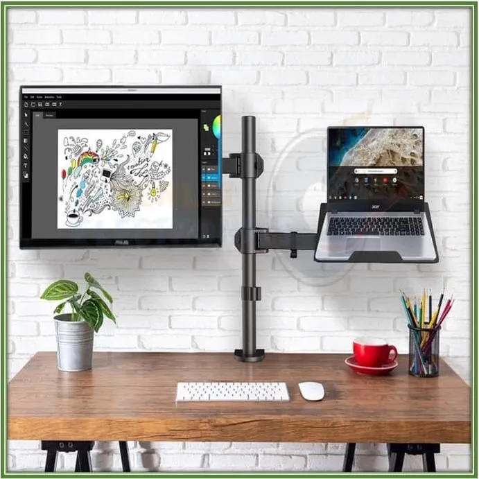 laptop stand adjustable with fan KENLEI DUAL MONITOR MOUNT BRACKET C ...