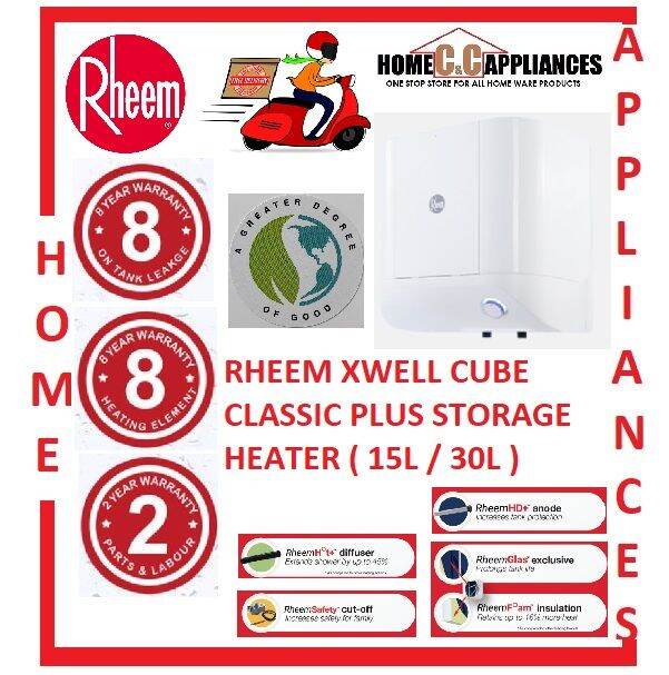 RHEEM Xwell Cube ( 15L/30L ) Classic Plus Electric Storage Water Heater ...