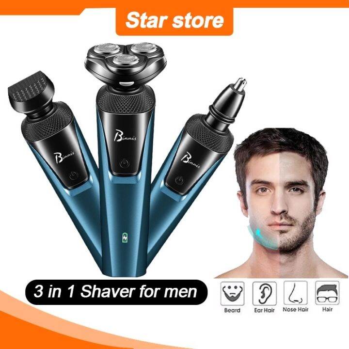 Professional Shaver for Men 3 in 1 Electric Shaver Rechargeable ...
