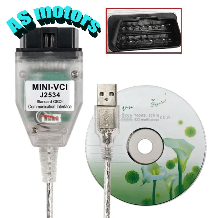 Mini Vci J2534สายวินิจฉัยสแกนเนอร์อะแดปเตอร์ Obd2อินเทอร์เฟซ Usb สาย ...