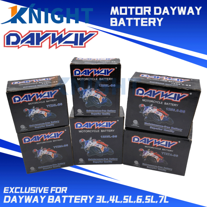 Knight Motorcycle Motor DayWay Battery 3L, 4L, 5L, 6.5L, 7A And BATTERY ...