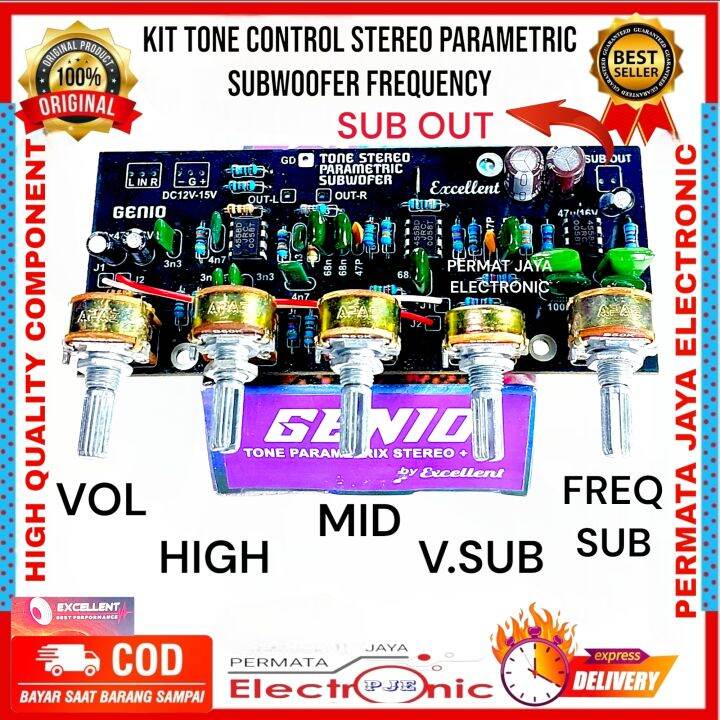 KIT Tone Control Stereo PARAMETRIC SUBWOOFER FREKUENSI | Lazada Indonesia