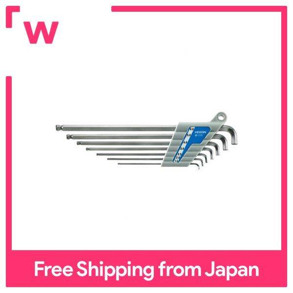 [HOZAN] W-111 Ballpoint L-Wrench Set of 7 Short|/Made in Japan | Lazada PH
