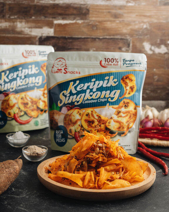 Leni Snacks Keripik Singkong Teri Pedas (New Packaging) | Lazada Indonesia